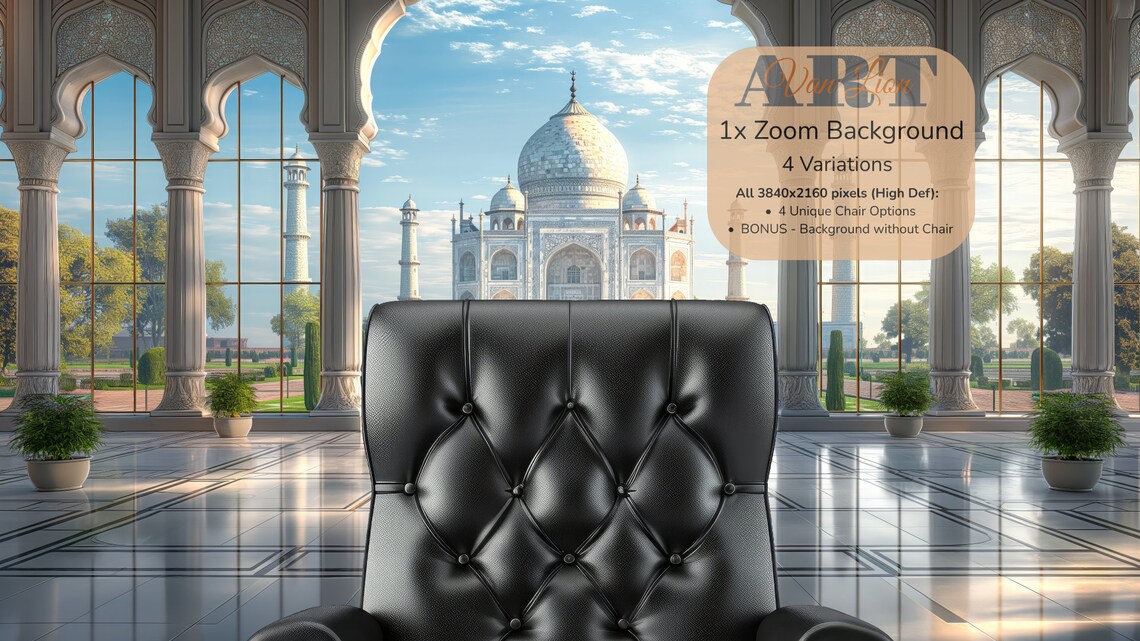 Taj Mahal Zoom Background India Souvenir Indian Style Zoom Background ...