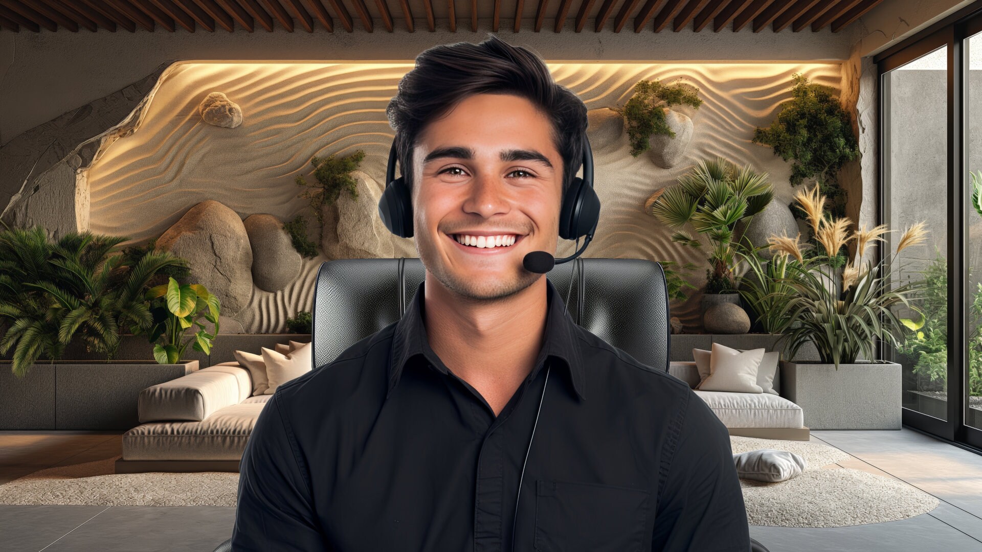 Zen Garden Zoom Background Therapist Google Meets Remote Therapy ...