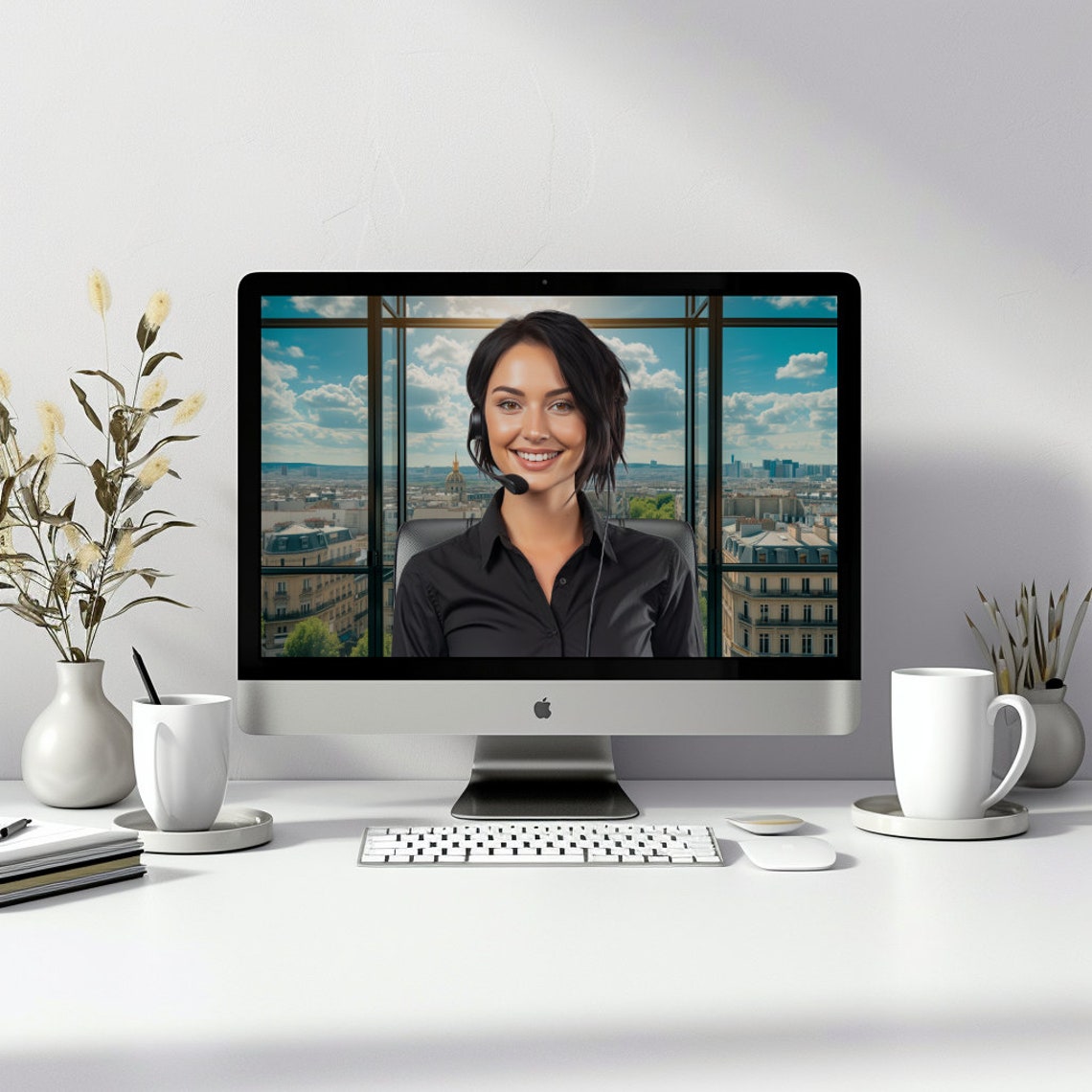 Paris City Zoom Background, Virtual Background, Zoom Meeting, Zoom ...