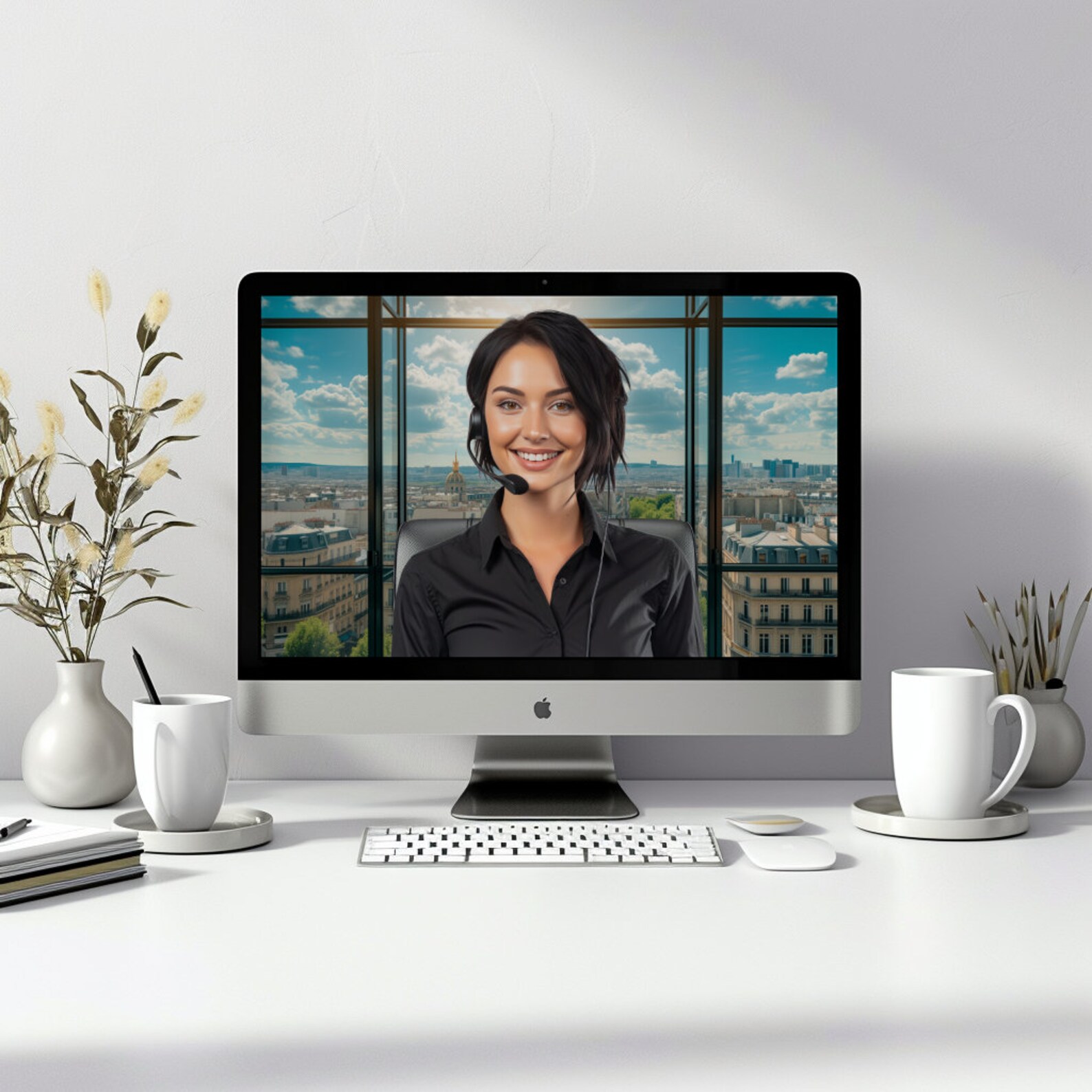 Eiffel Tower Zoom Background Cityscape Zoom Meeting Microsoft Teams ...