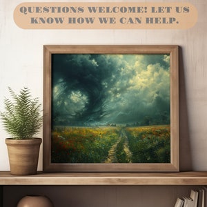 Thunderstorm Painting Lightning Strike Art Stormy Weather Painting ...