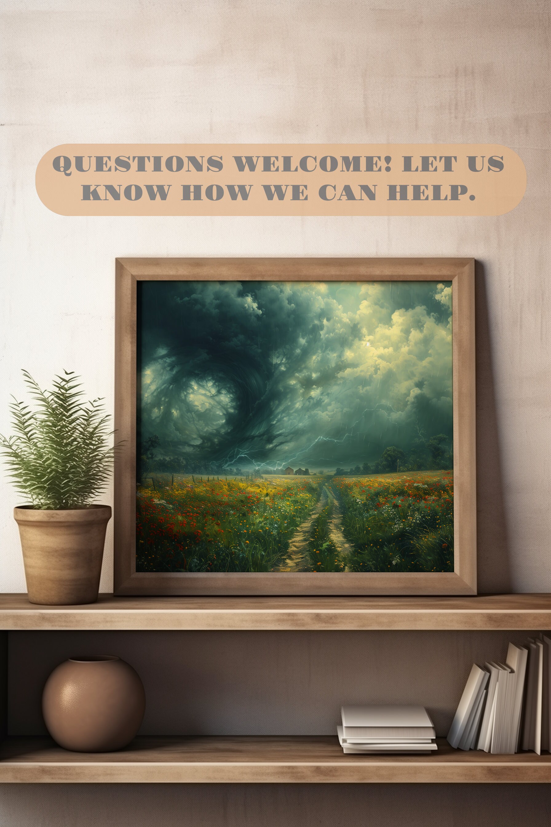 Thunderstorm Painting Lightning Strike Art Stormy Weather Painting ...