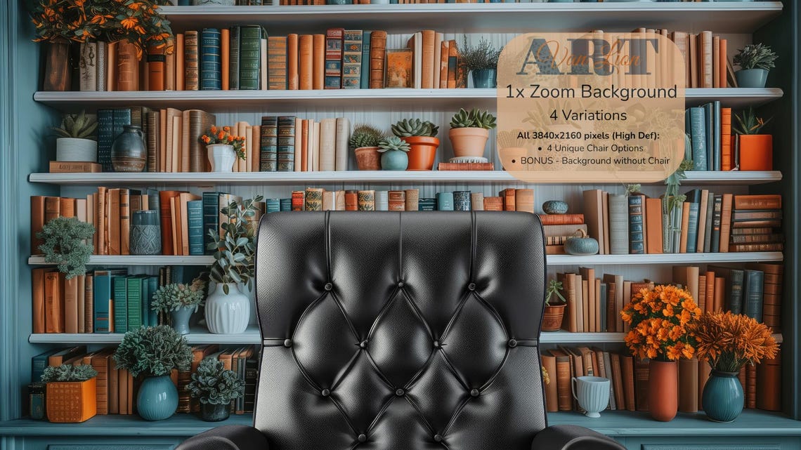 Rustic Library Zoom Background Cozy Fall Zoom Background Autumn Zoom ...