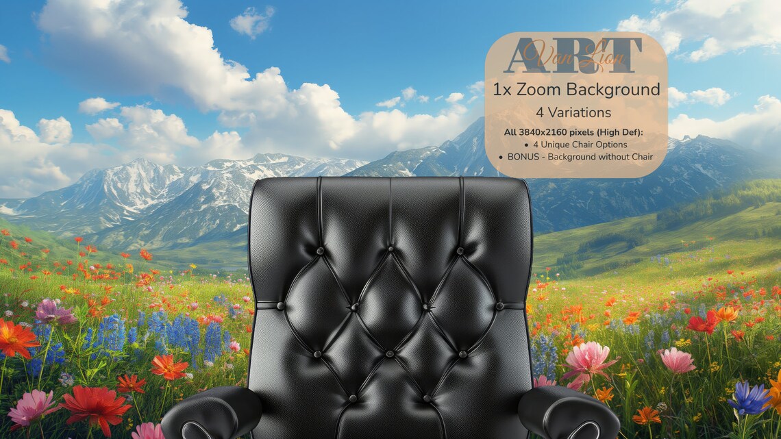 Mountain View Zoom Background With Chair Nature Background Mountain ...