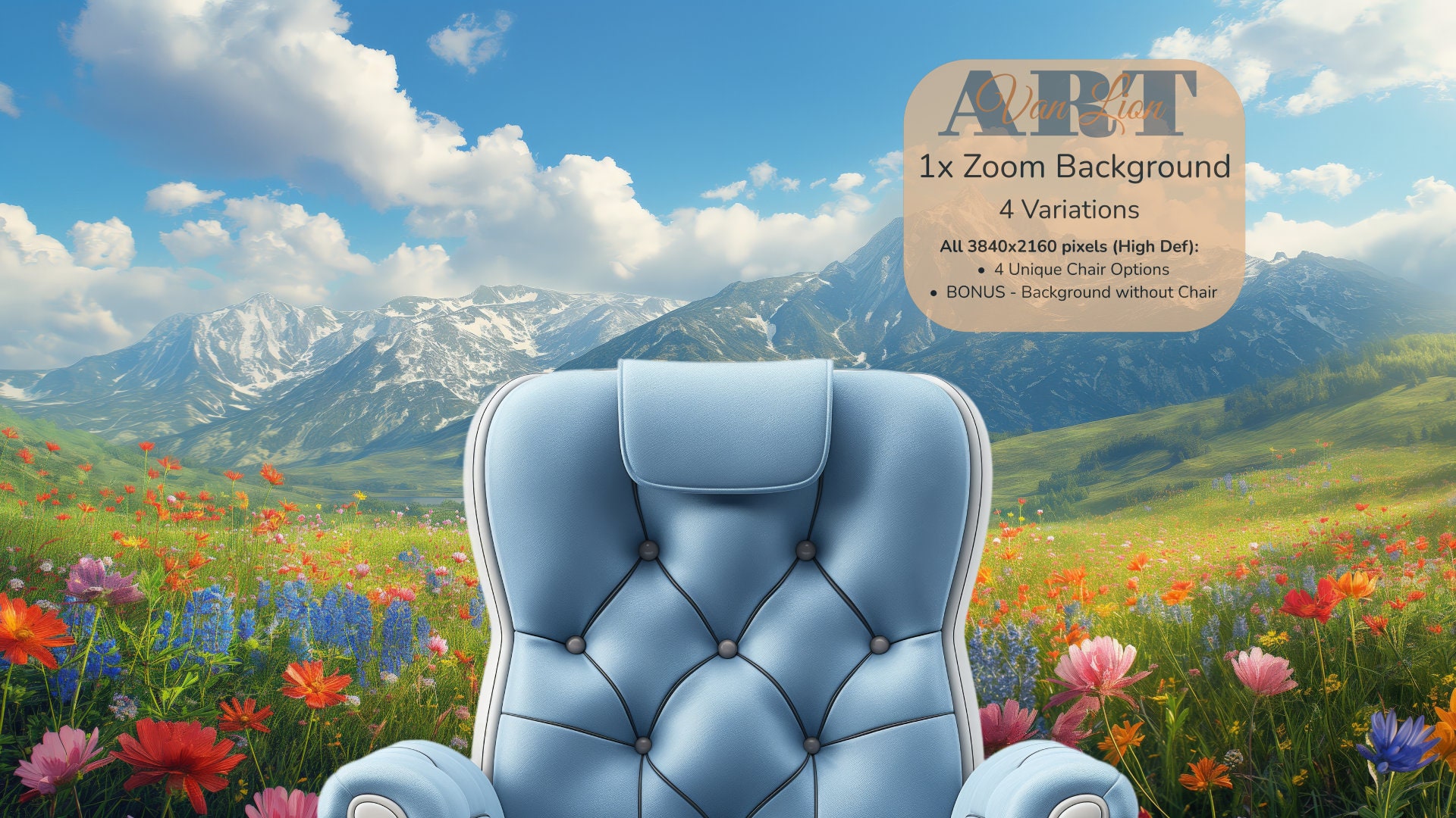 Mountain View Zoom Background With Chair Nature Background Mountain ...