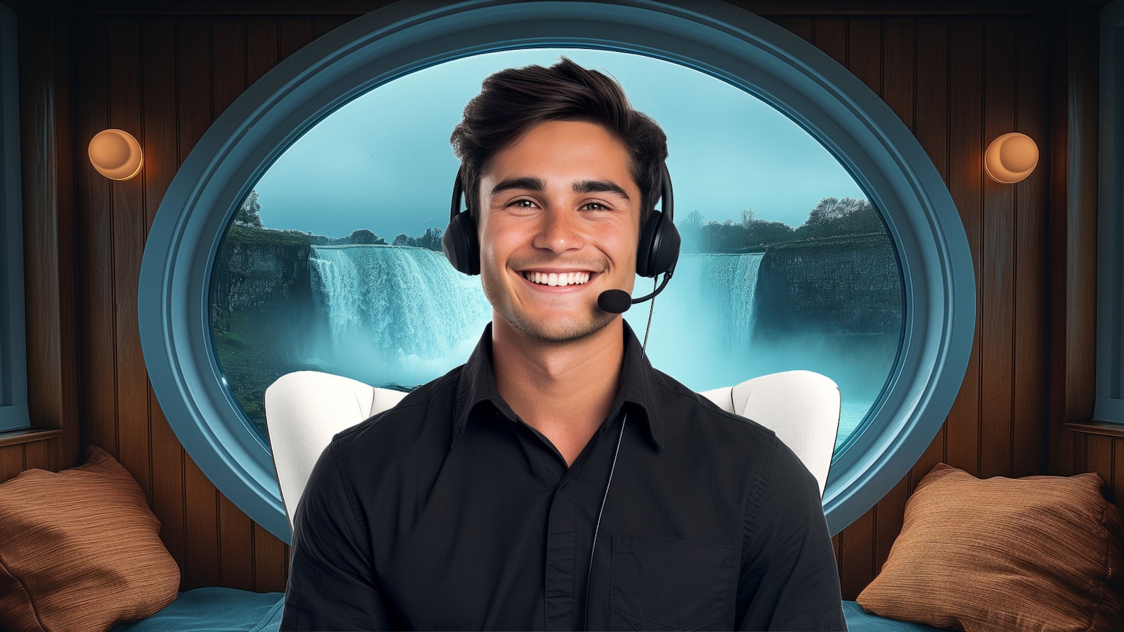Waterfall Background Zoom Meeting Microsoft Teams Virtual Therapist ...