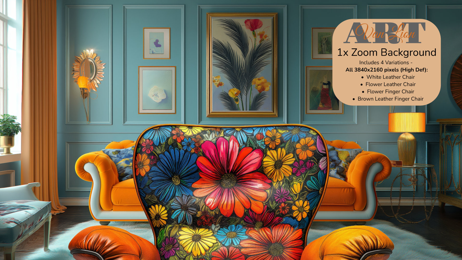 Fluffy Whimsical Background Bundle Unique Zoom Backgrounds Remote ...
