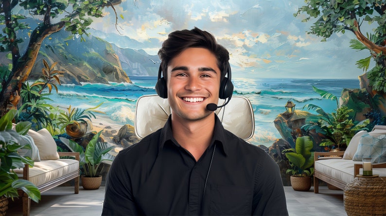 Beach Zoom Background Zoom Meeting Microsoft Teams Summer Background ...