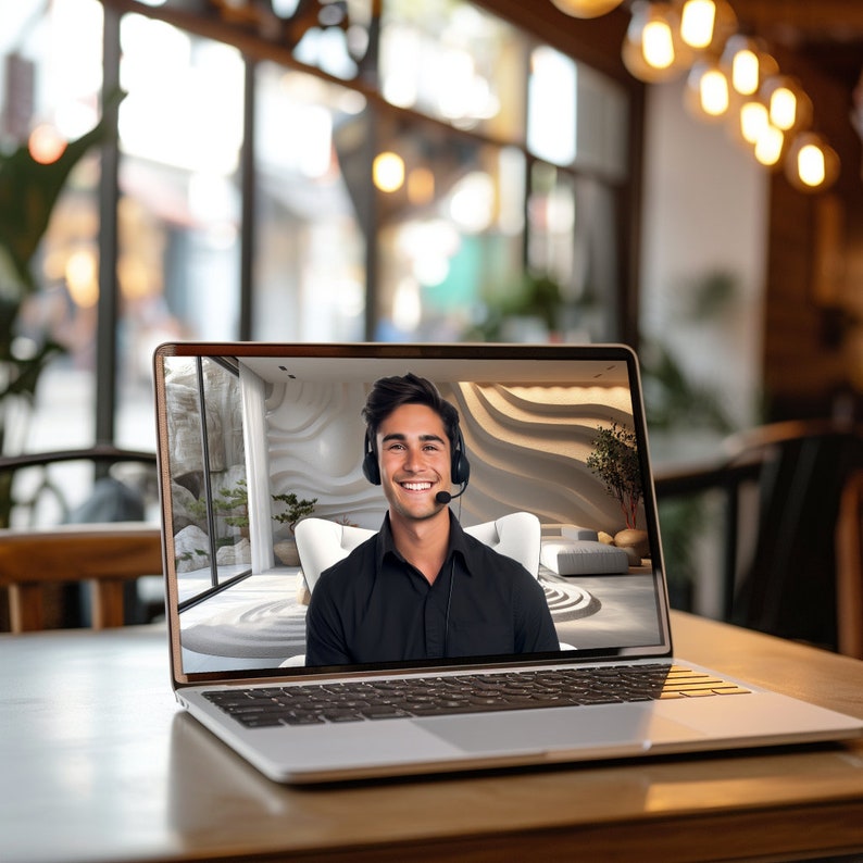 Peaceful Zoom Background Therapist Google Meets Remote Therapy ...