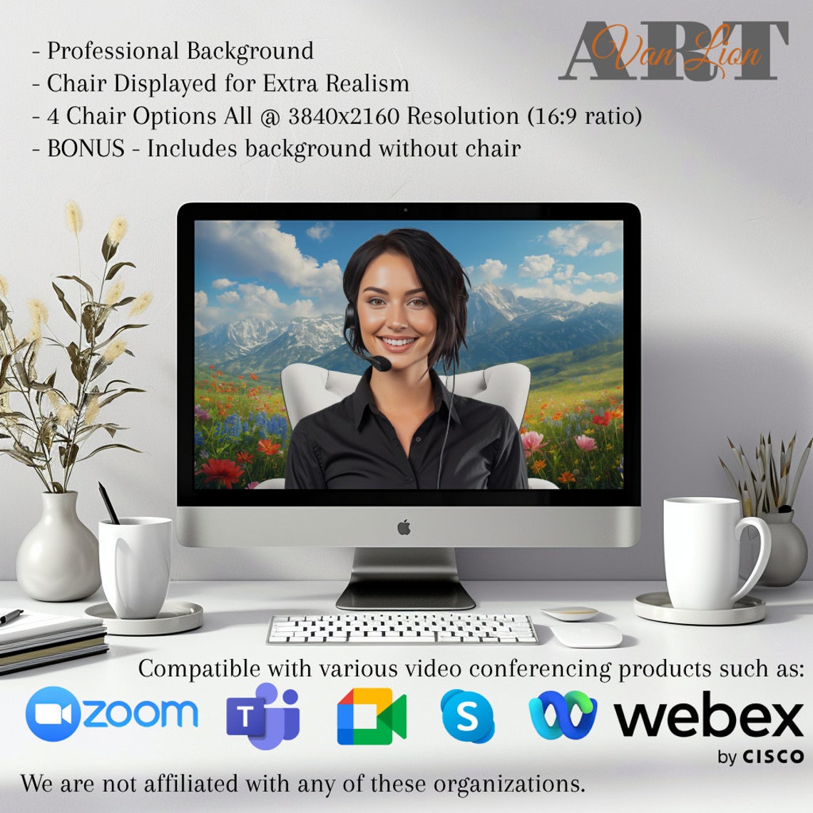 Mountain View Zoom Background With Chair Nature Background Mountain ...