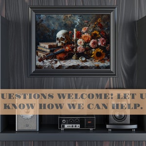 Still Life Vanitas Skull Still Life Painting Dark Academia Painting ...