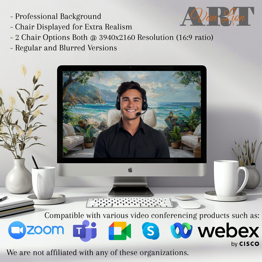 Beach Zoom Background Zoom Meeting Microsoft Teams Summer Background ...