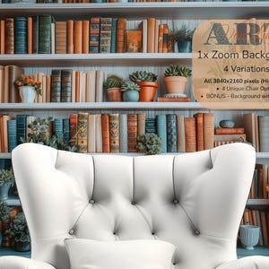 Rustic Library Zoom Background Cozy Fall Zoom Background Autumn Zoom ...