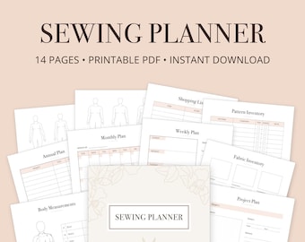 Sewing Planner Digital Printable, Sewing Project Tracker, A4 and US ...
