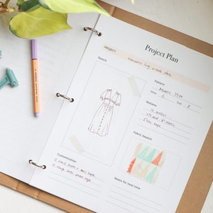 Sewing Project Planner: Fabric & Pattern Inventory Tracker (PDF ...