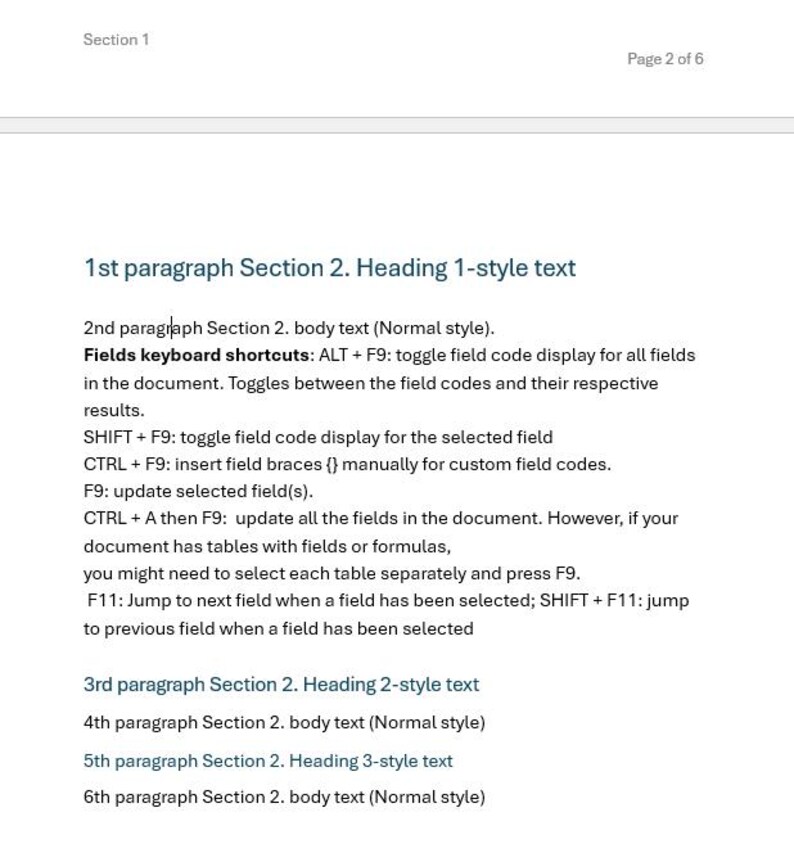 Editable Microsoft Word Template: Multi-section Document With Clickable ...