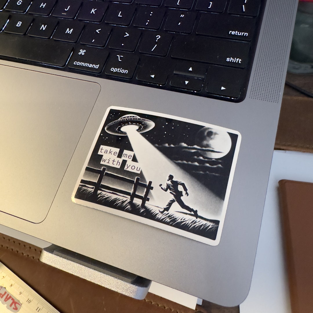 UFO Humor Decals - Die-cut, Vinyl Sticker - Water Bottle, Laptops ...