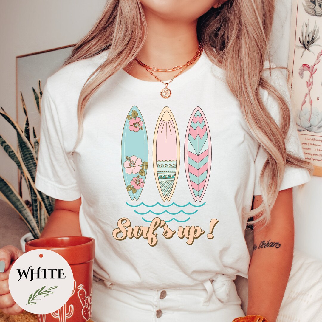 Surf's up Shirt, Surfboard Tee, Surf Lovers Shirt, Surfing Shirt ...