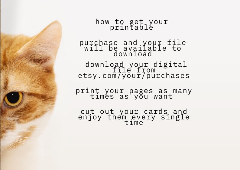 Printable Affirmation Cards for Cat Lovers, Printable Cards ...