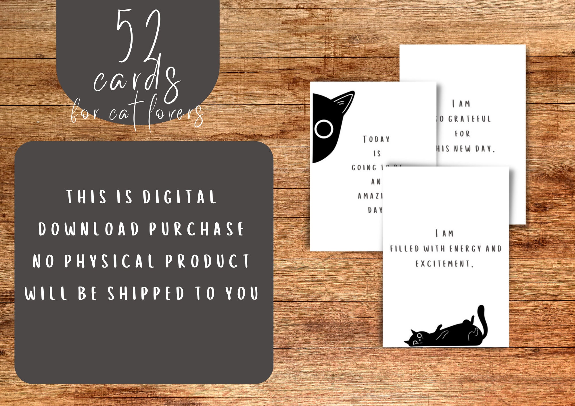Printable Affirmation Cards for Cat Lovers, Printable Cards ...