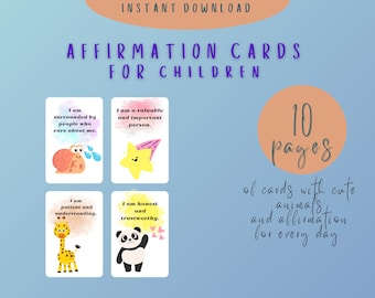 Printable Affirmation Cards for Girls, Printable Cards , Motivational ...