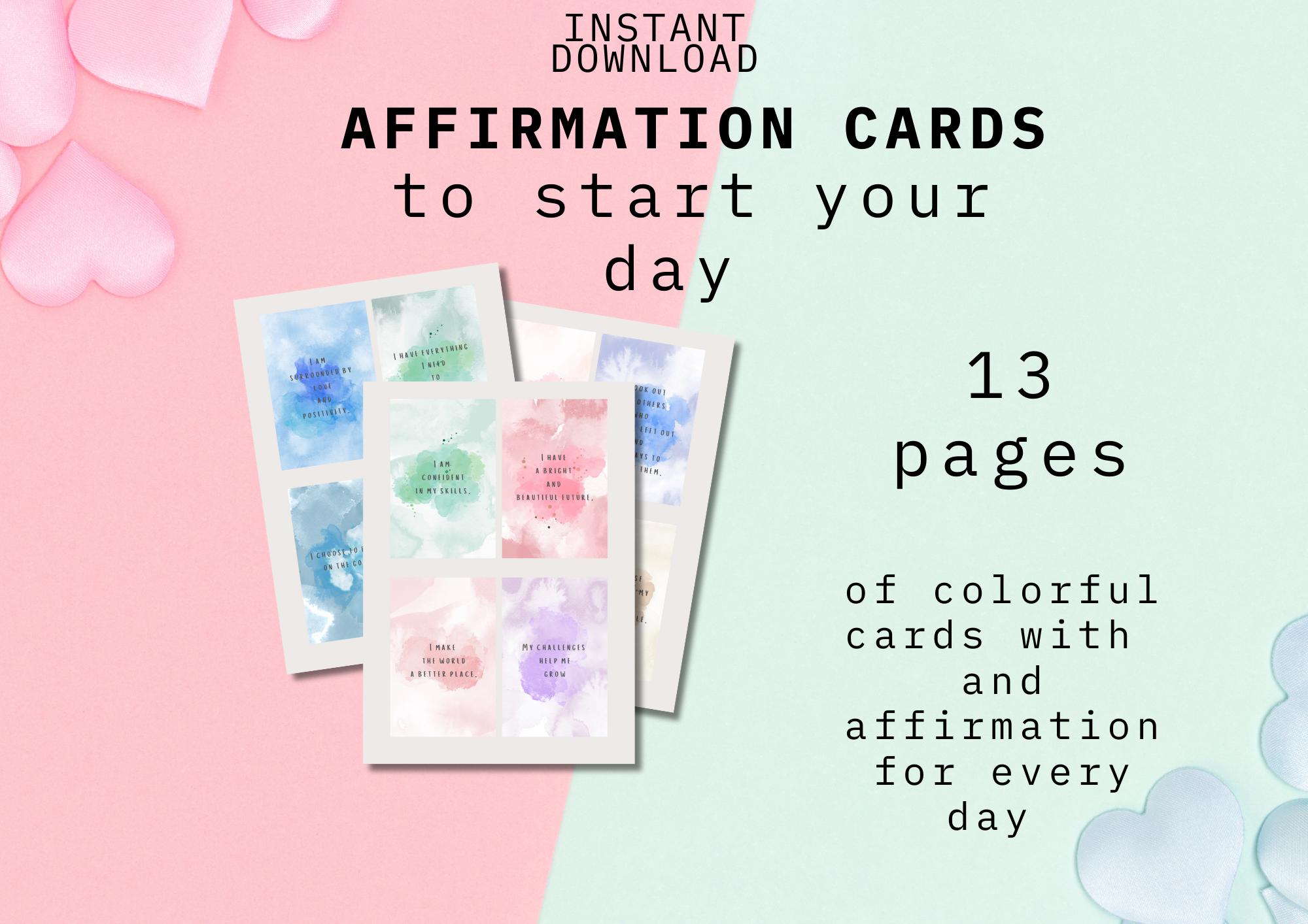 Printable Affirmation Cards, Printable Cards , Motivational Cards ...