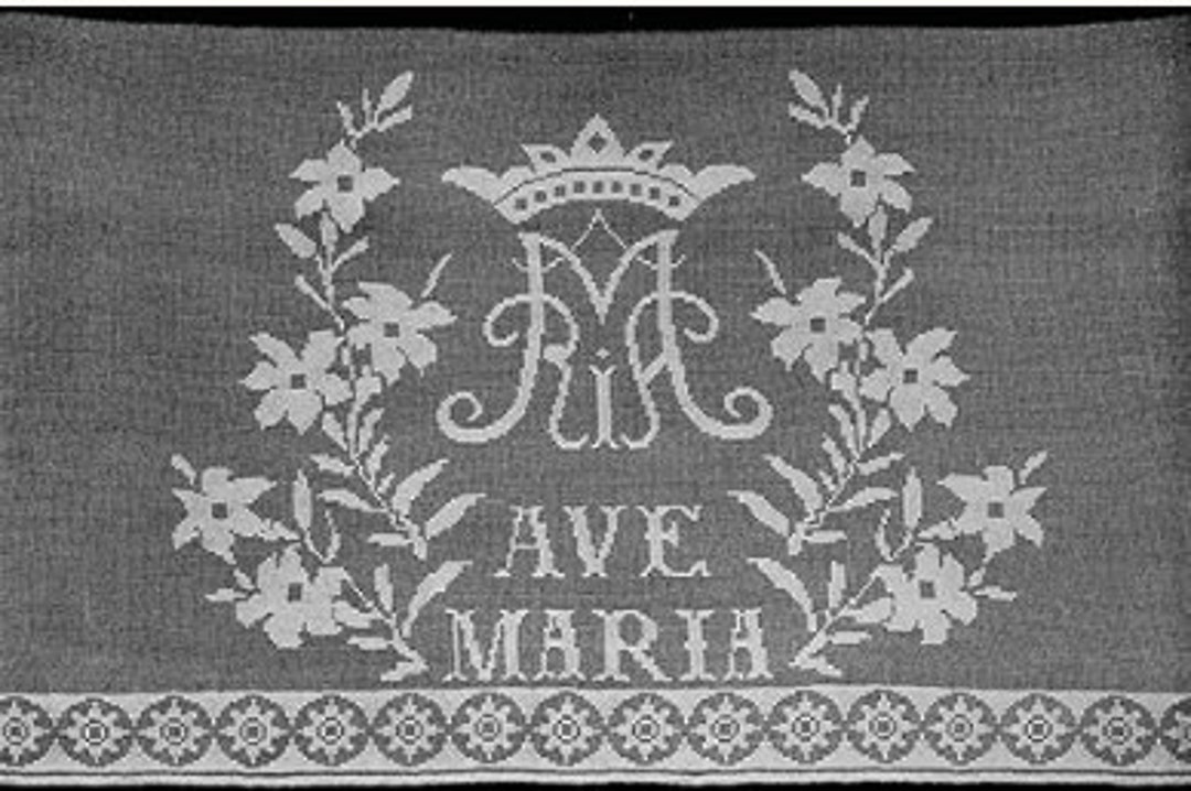 11 Religious Crochet Patterns, Beautiful Altar Cloths Filet Crochet ...