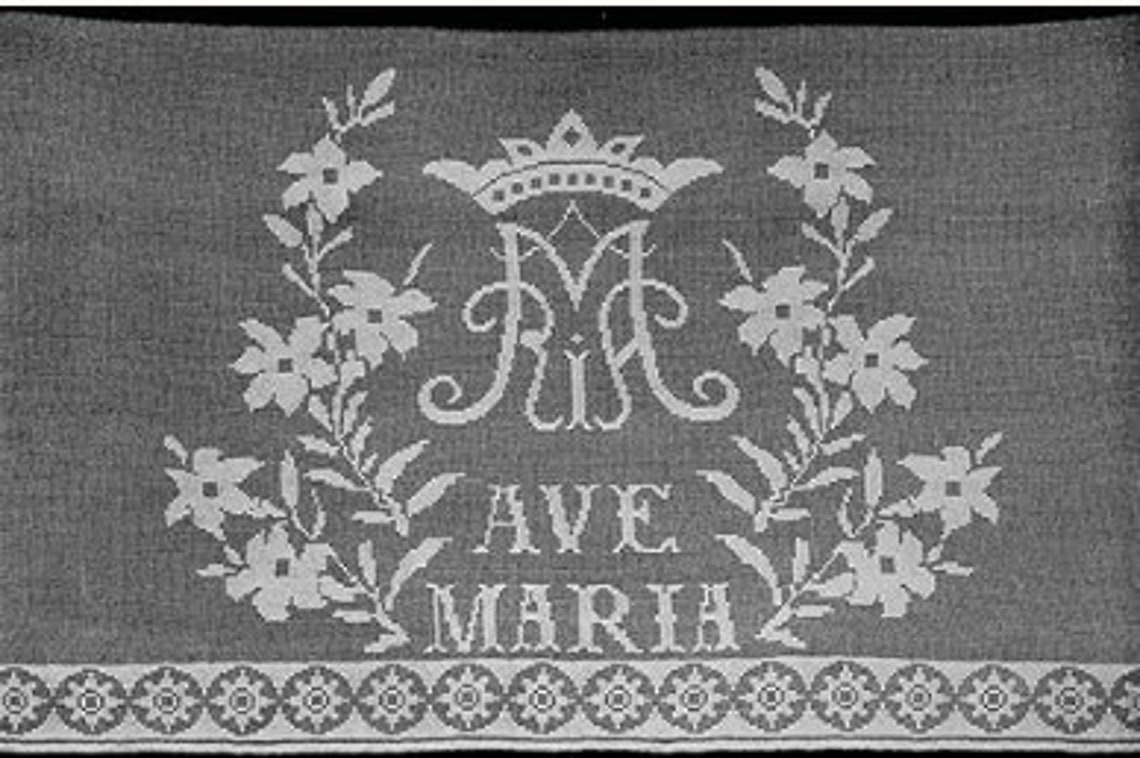 11 Religious Crochet Patterns, Beautiful Altar Cloths Filet Crochet ...