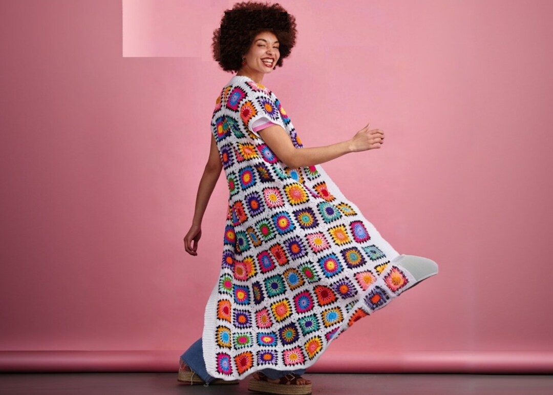 Crochet Cardigan Sweater Vest Pattern-vest Pattern Flares to Knee ...