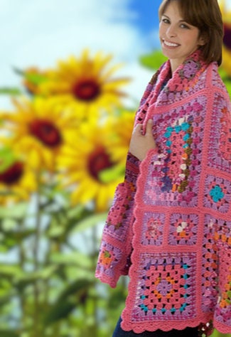 Crochet Pattern Granny Square-48x68-big Little & Rectangles Granny ...