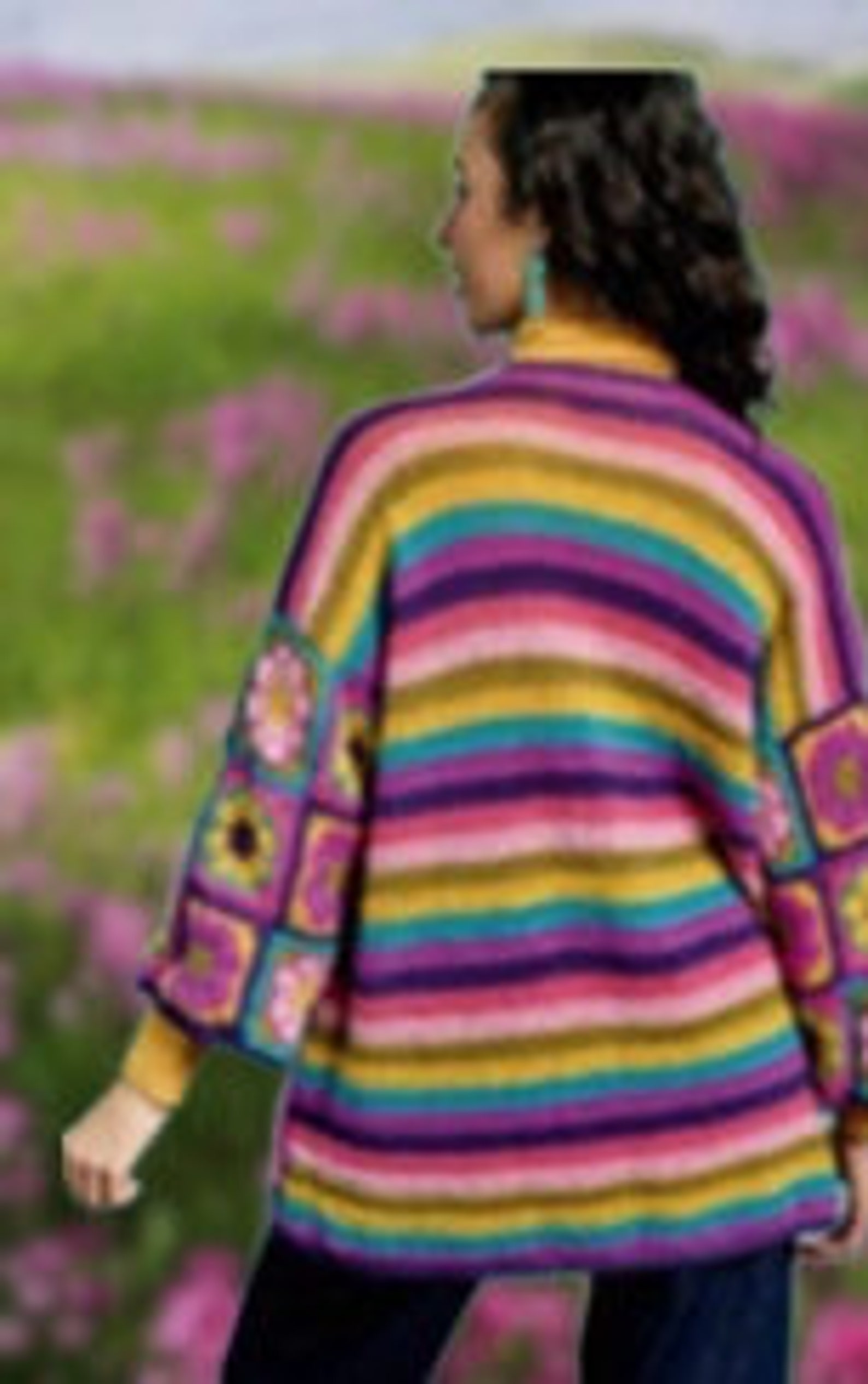 Crochet Cardigan Sweater Pattern-arms of Granny Squares Pockets Match ...