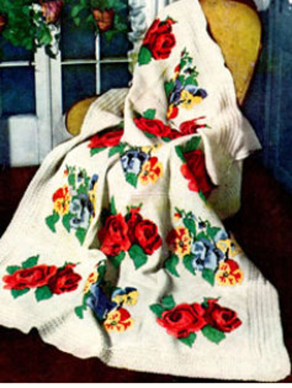 5 Pattern Bundle Crochet Blanket Patterns Digital Download Embroidery ...