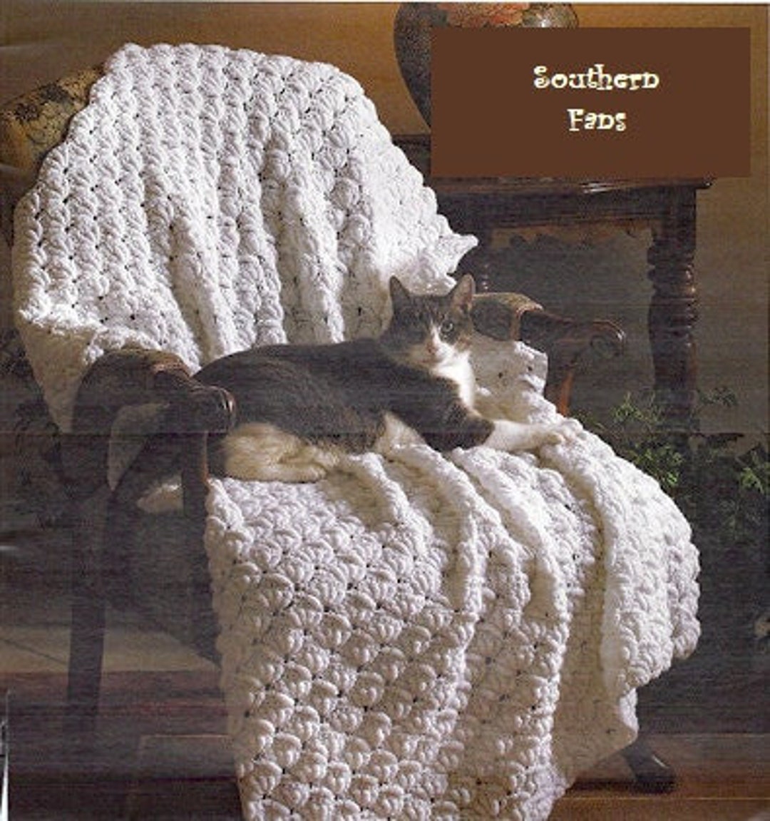 Southern Fans Crochet Blanket Pattern Digital the Vintage Crochet ...