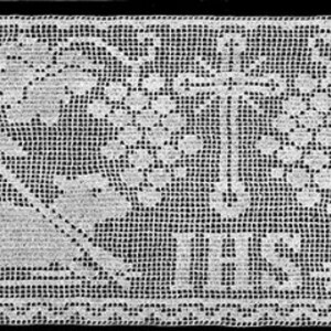11 Religious Crochet Patterns, Beautiful Altar Cloths Filet Crochet ...