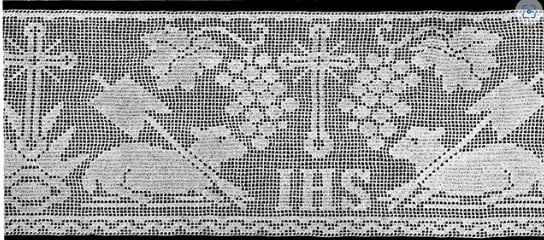 11 Religious Crochet Patterns, Beautiful Altar Cloths Filet Crochet ...
