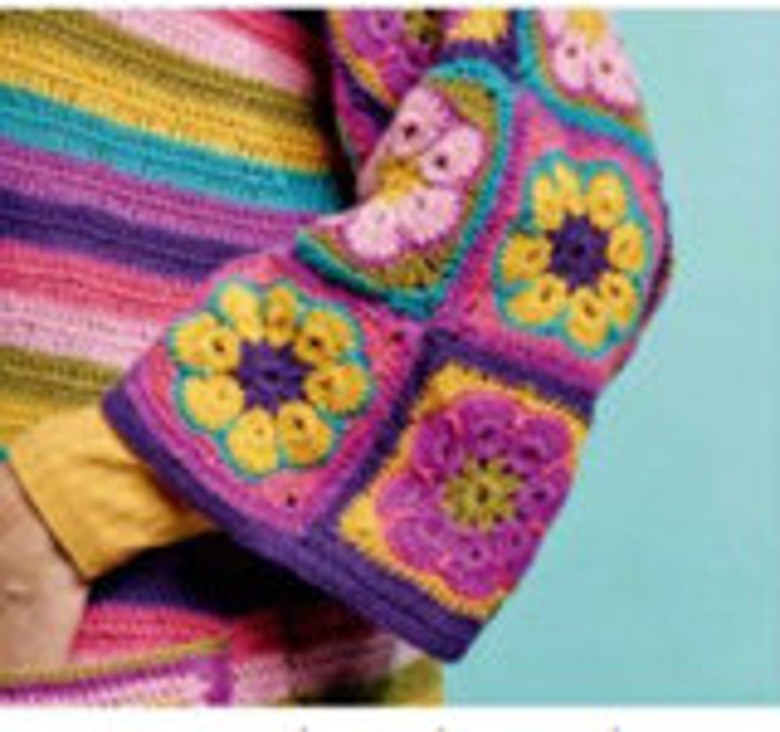 Crochet Cardigan Sweater Pattern-arms of Granny Squares Pockets Match ...