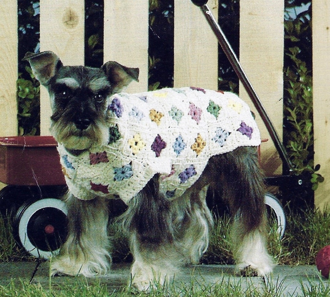 Crochet Granny Dog Sweater Pattern 12 Sizes Neck 520 Digital Download ...