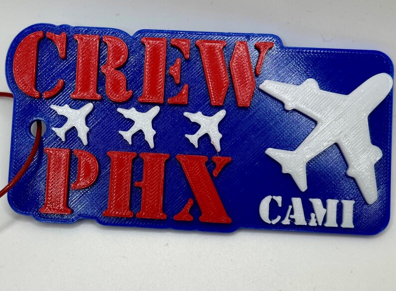 Custom Crew Member Luggage Tag - Etsy