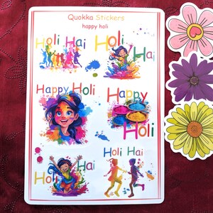Happy Holi Sticker Sheet | Colorful Vinyl Decals - Etsy Canada