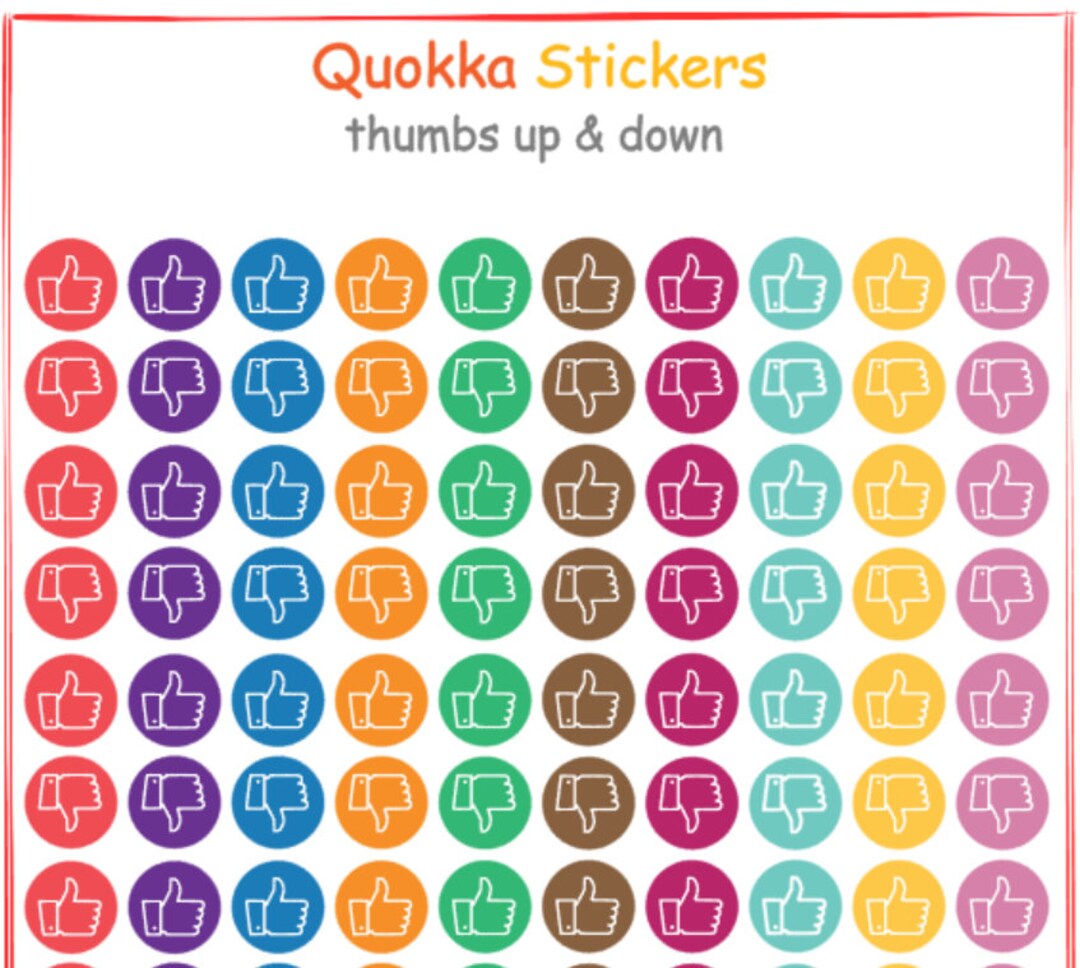Thumbs up Thumbs Down Planner Sheet - Etsy Canada