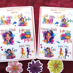 Happy Holi Sticker Sheet | Colorful Vinyl Decals - Etsy Canada