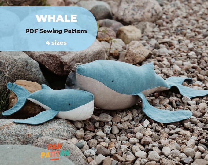 Whale PDF Sewing Pattern | Stuffed Toy Pattern | DIY Soft Toy - Etsy