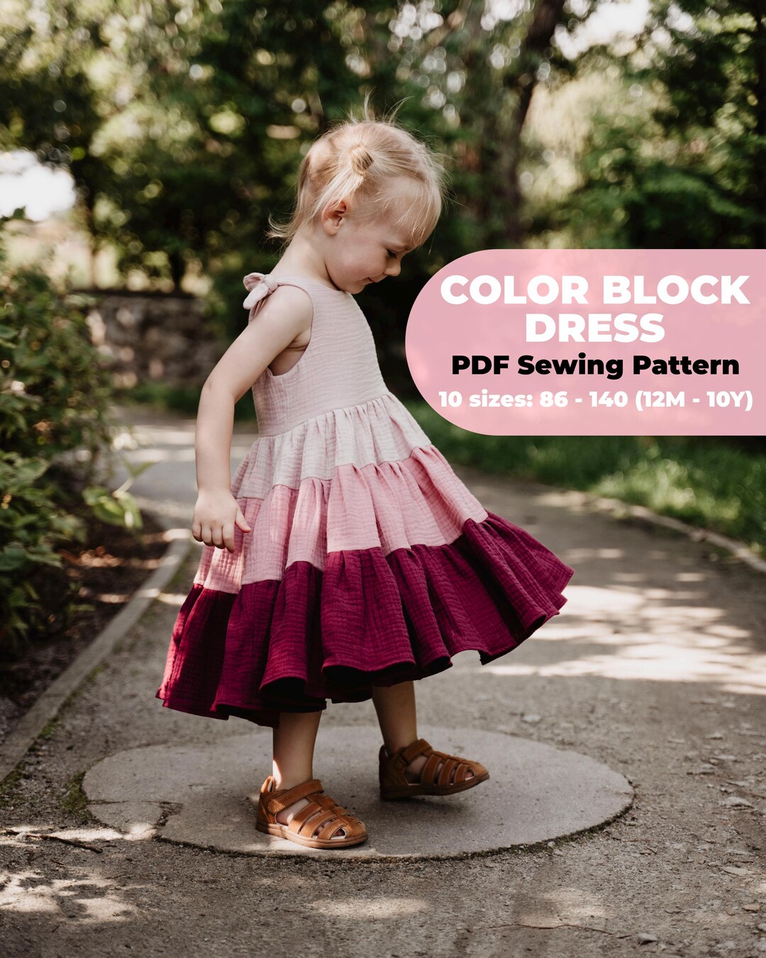 Color Block Dress | PDF Sewing Pattern - Etsy