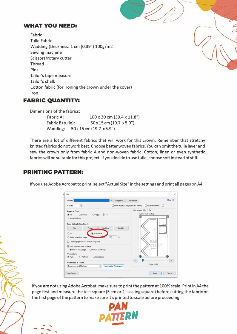 Crown and Cape Sewing Pattern PDF - Etsy