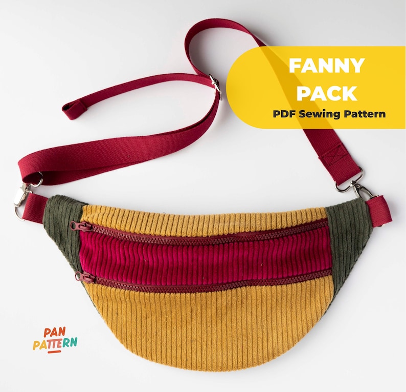 Fanny Pack PDF Pattern | Bum Bag | Crossbody Bag | Belt Bag With Strap ...
