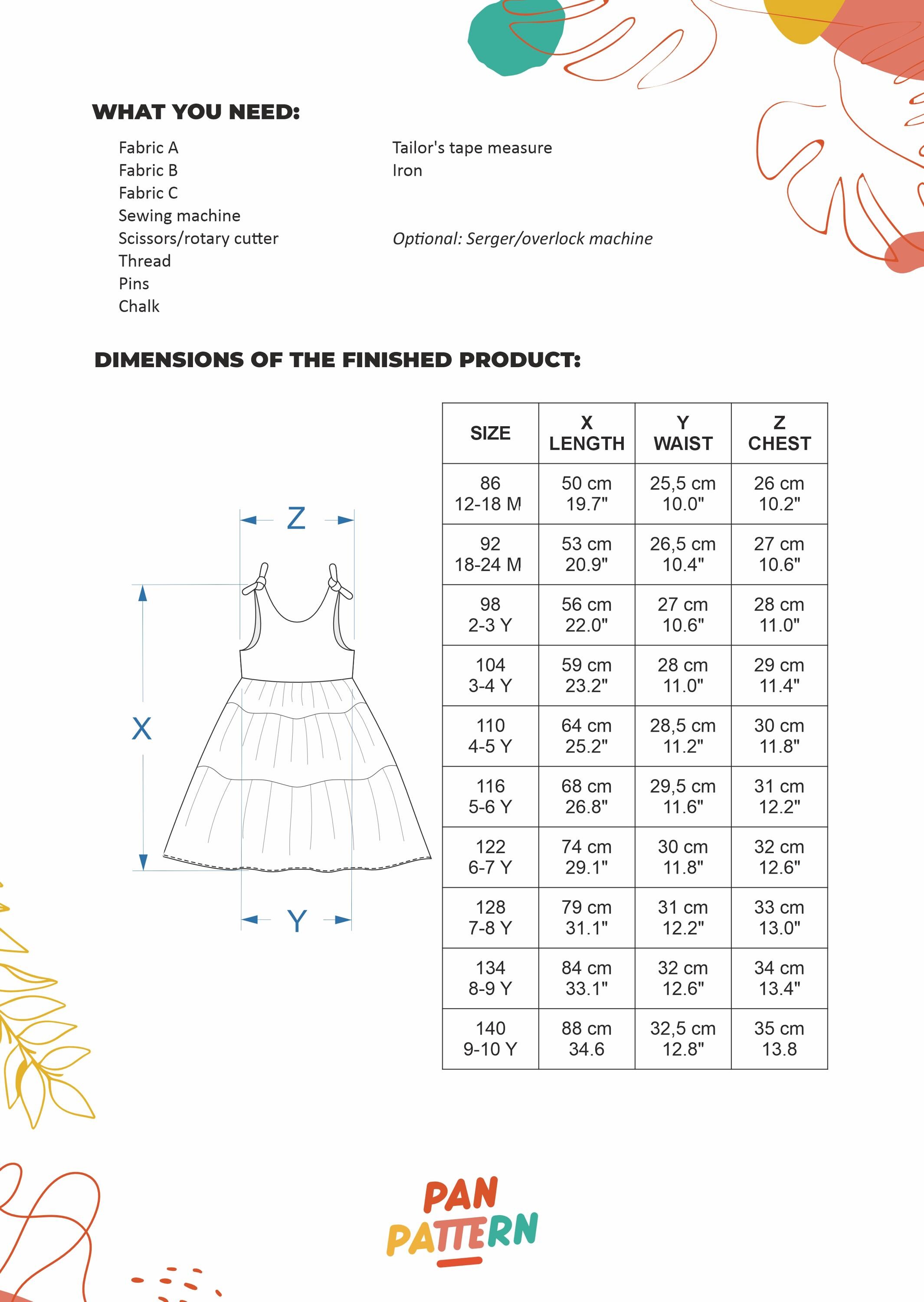 Color Block Dress | PDF Sewing Pattern - Etsy