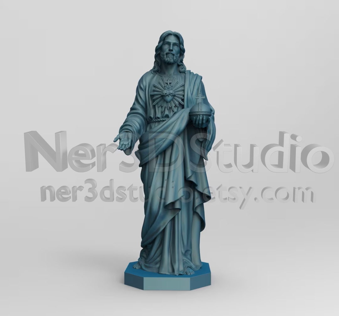 Jesus Christ 3D Print STL File, Lord and the Savior Model, Religious ...