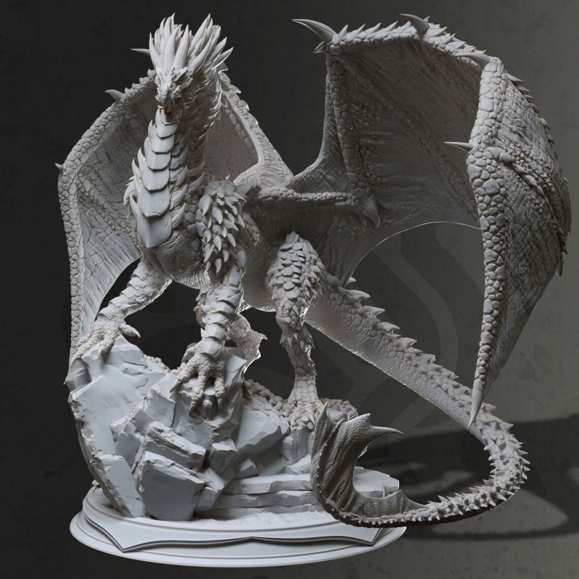 Brazatul Bronze Dragon STL supported Ancient Tharador Monster 3D Print ...
