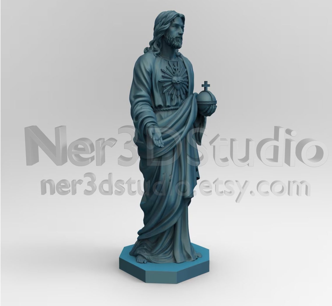 Jesus Christ 3D Print STL File, Lord and the Savior Model, Religious ...