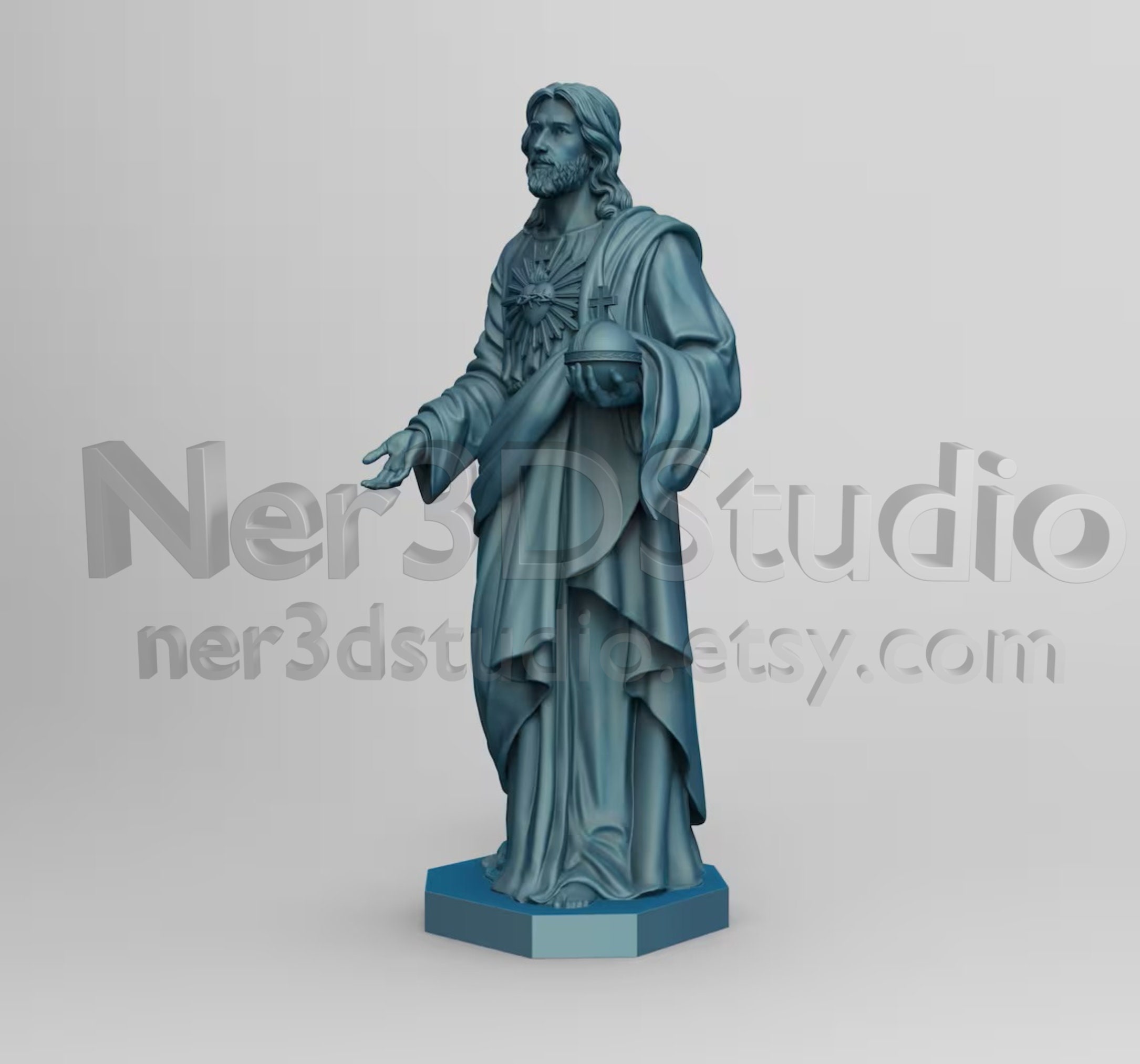 Jesus Christ 3D Print STL File, Lord and the Savior Model, Religious ...